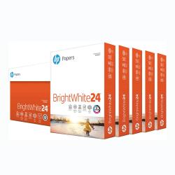 HP 8-1/2 x 11 Bright White Inkjet Paper, 97 Brightness, 24lb- 500